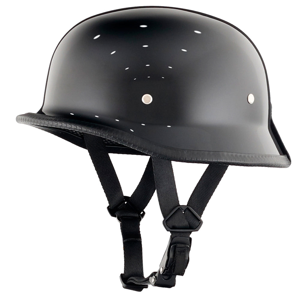Lightest Mayan Style Half Helmet - Gloss Black