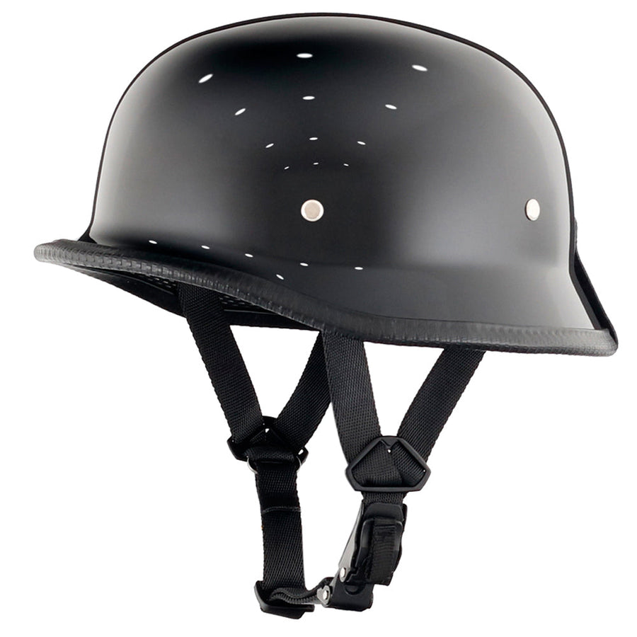 Lightest Mayan Style Half Helmet - Gloss Black