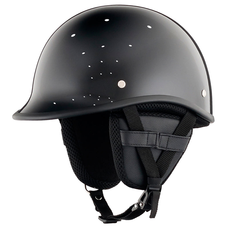 Smallest & Lightest DOT Polo Helmet- Gloss Black
